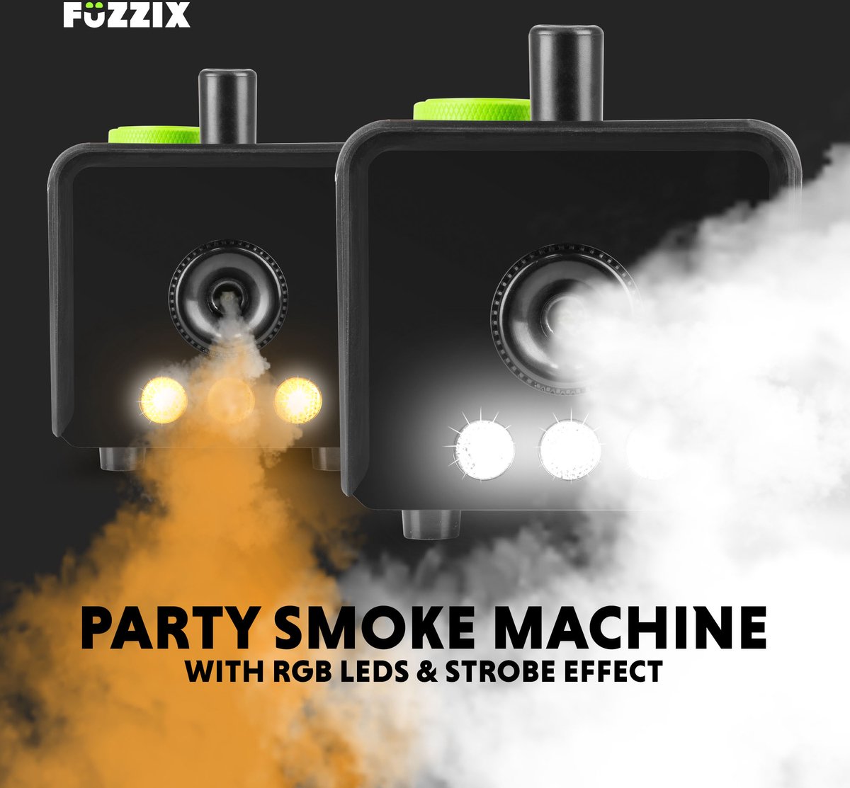Machine à fumée Fuzzix F503L Party 500 Watt - 3 LED RVB intégrées - 2 ...