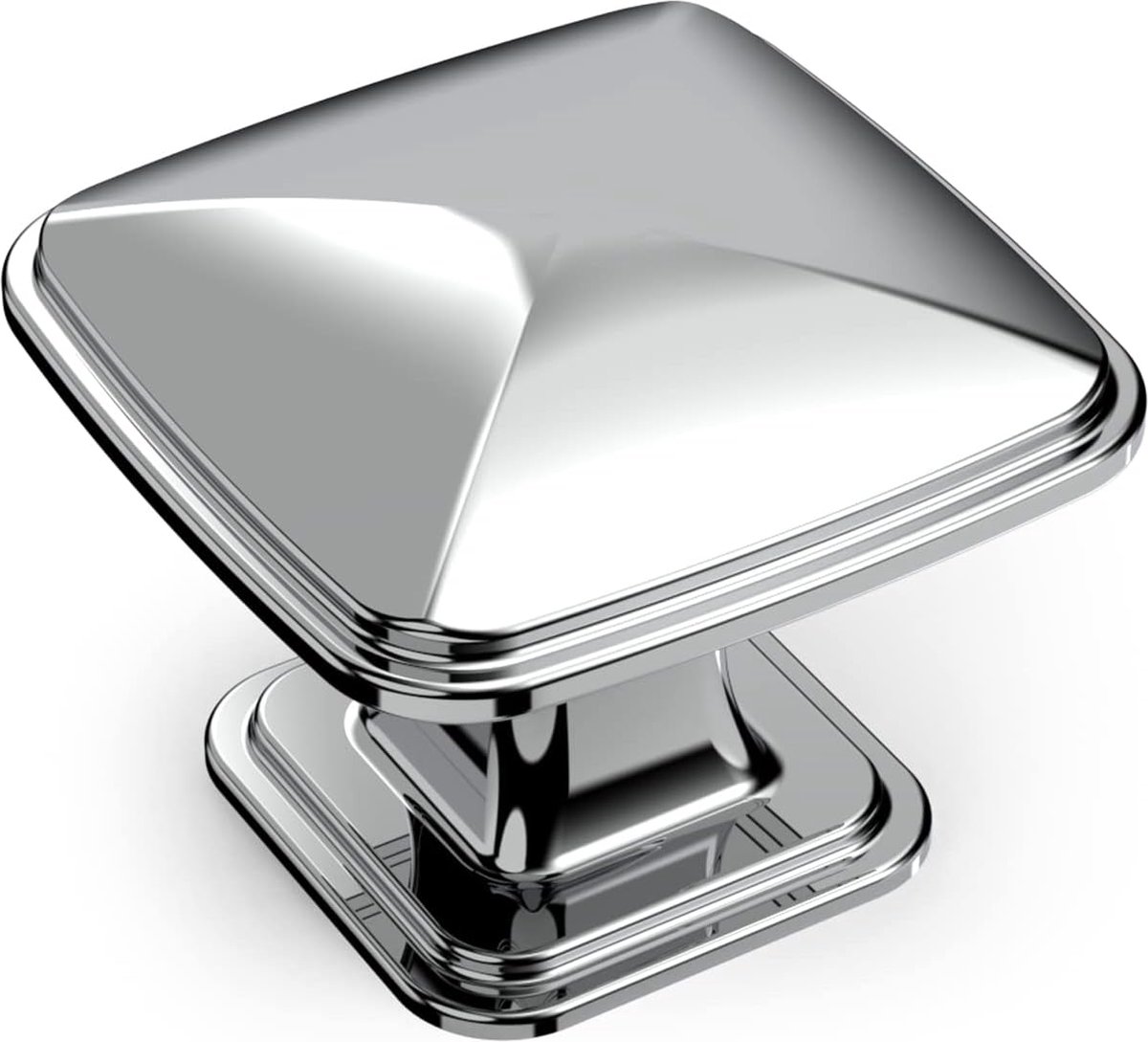 20 stuks meubelknoppen kastknoppen gepolijst chroom ladeknoppen ...