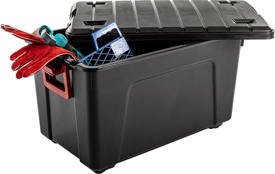 Multi-functionele Kist Iris Explorer Zwart Met wieltjes Met handvatten ...