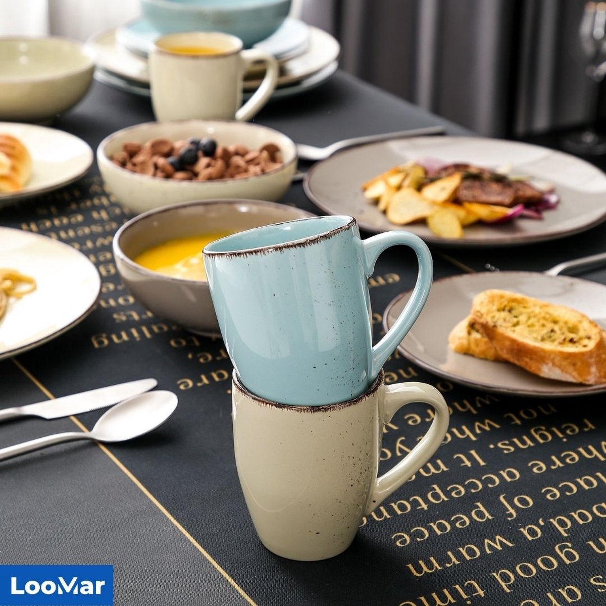 LooMar Serviesset – 16 delig – 4 persoons – Porselein - Luxe ...