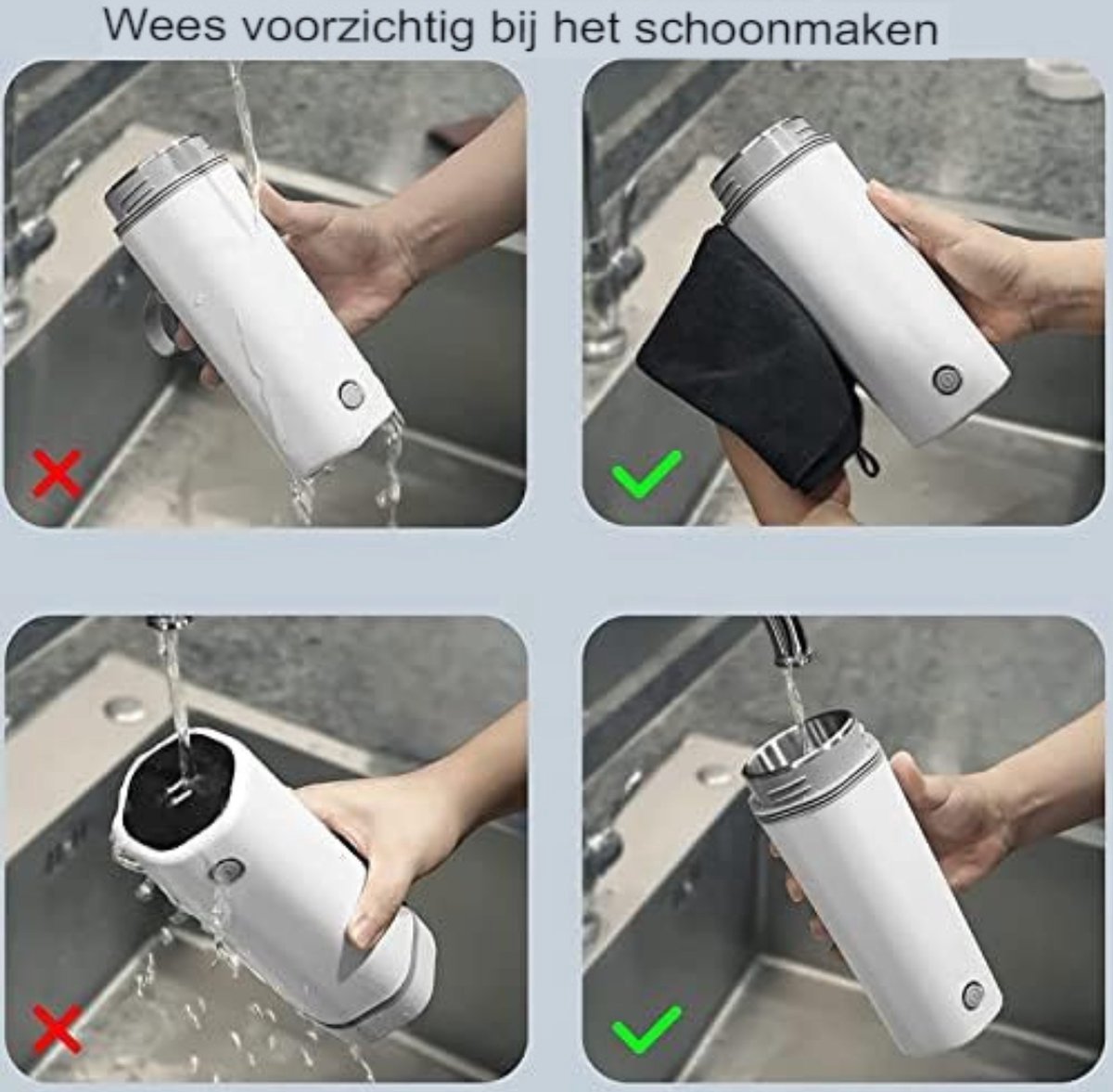 Portable Beaker - 450 ml - Draagbare Waterkoker - Reiswaterkoker- Mini ...