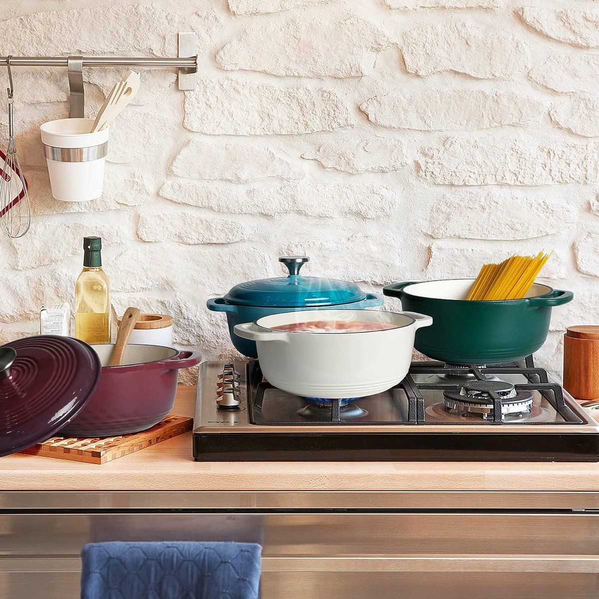 Gietijzeren Pot, Ronde, Gietijzeren Dutch Oven 22cm, 3L 4.3kg- Anti ...