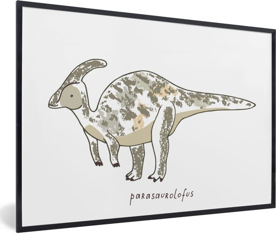 Fotolijst incl. Poster - Kinderkamer - Parasaurolofus - Dinosaurus ...