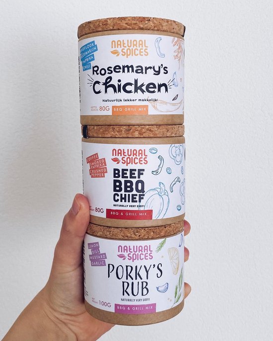 Kruidenmix - BBQ & Grill Mix - 3 smaken: Beef BBQ Chief, Porky's Rub en ...