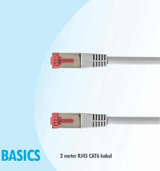 Basics 2 meter data en internet kabel RJ45 CAT6 | bol.com