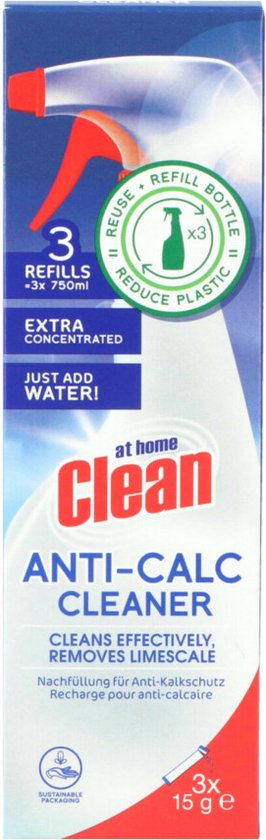 At Home Anti-Calc Cleaner Navulling - 4 x 3 stuks - Voordeelverpakking ...