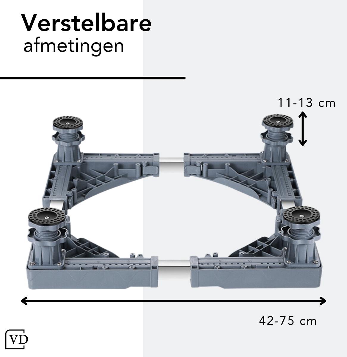 VanDijck Wasmachine verhoger met poten - Verhoging voor witgoed ...