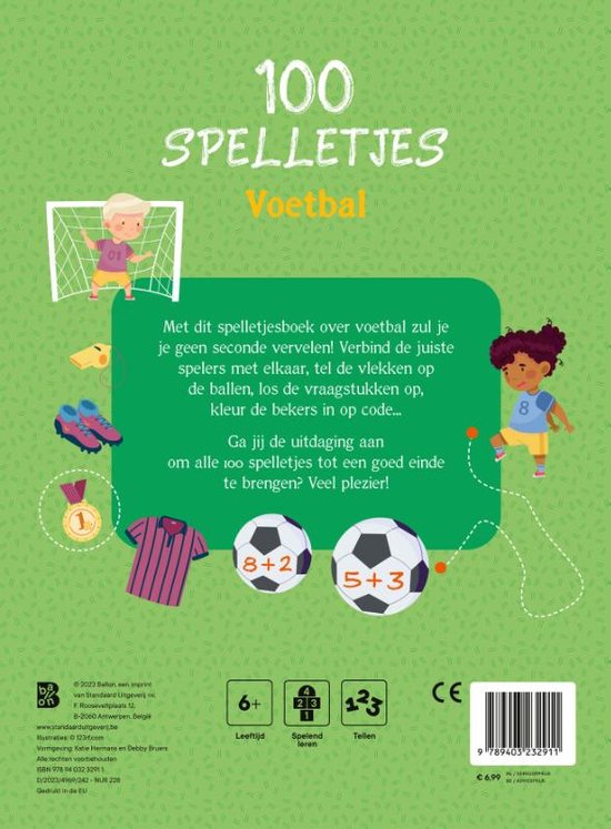 100 spelletjes 1 - 100 spelletjes Voetbal 6+ | 9789403232911 | Boeken | bol