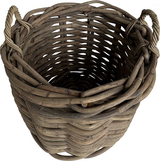 Grove rotan mand - Ø63xH56 cm | bol
