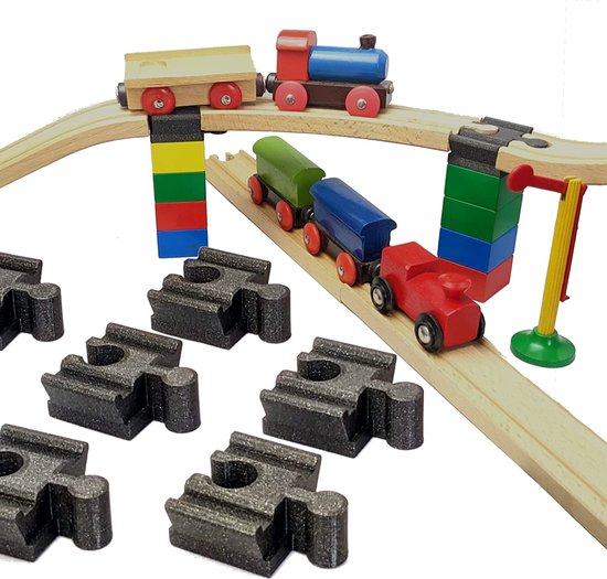 ULROAD 20 stuks rails voor houten treinbaanspoor - geschikt voor brio ...