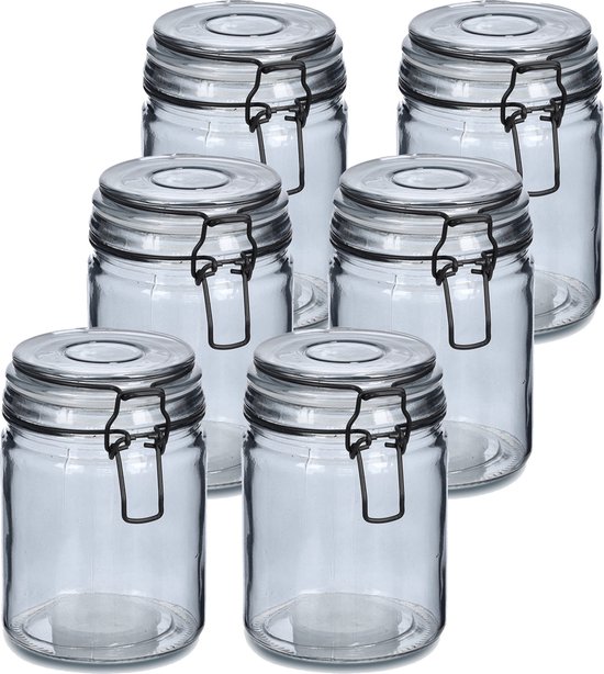 Zeller Voorraadpotten/bewaarpotten - 10x - 250 ml - glas - met ...