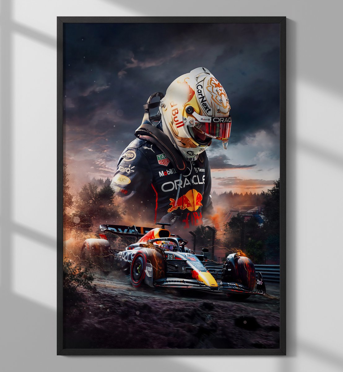 2023 Max Verstappen België Spa GP Winnaar Red Bull Poster- Formaat ...