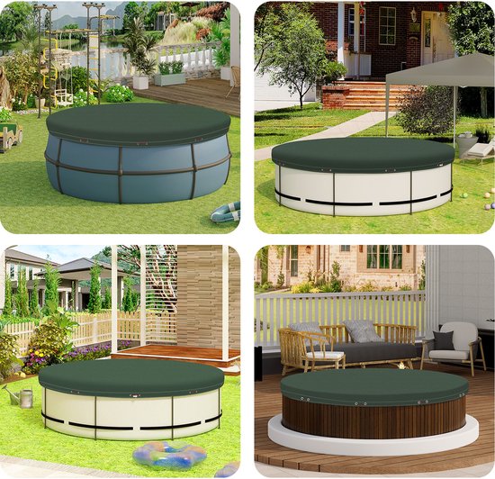 Kamyra® Zwembad - Afdekzeil - 420cm - Groen | bol.com