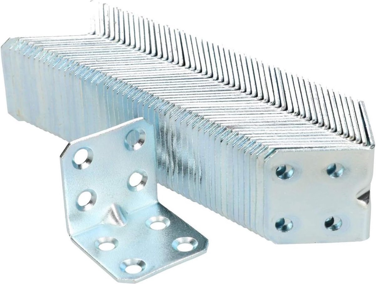 Hoekverbinders 30 x 30 x 30 x 1,5 mm met stalen bouwhoek montagegaten ...