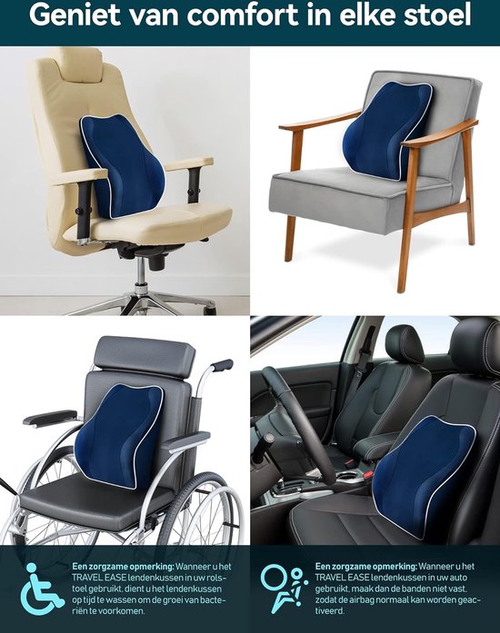Ergonomisch Lendensteun Kussen, Rugleuning van Traagschuim voor ...