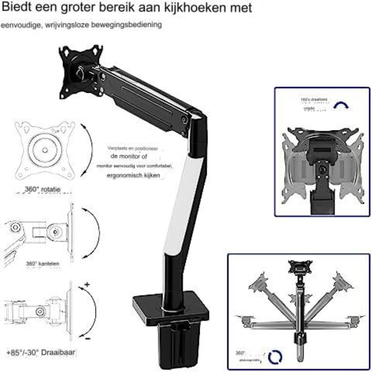 Gratyfied - monitor arm 3 schermen - monitorarm voor laptop ...