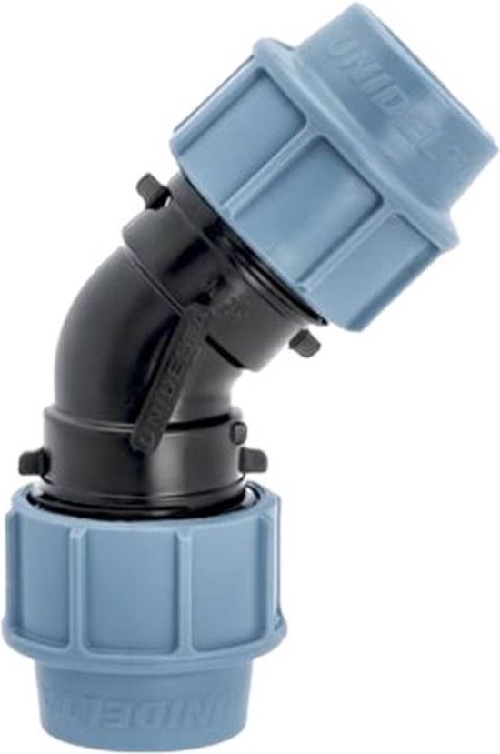 PE knie klemkoppeling 45°, 20 mm, 16 bar, KIWA | bol