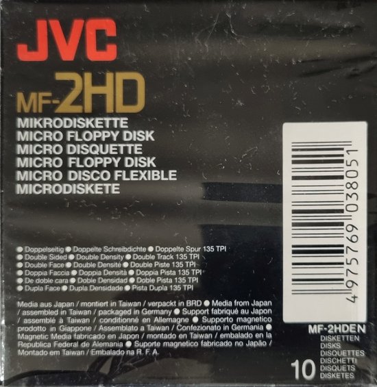 JVC MF-2HD Diskettes 3,5 inch, 10 stuks | bol