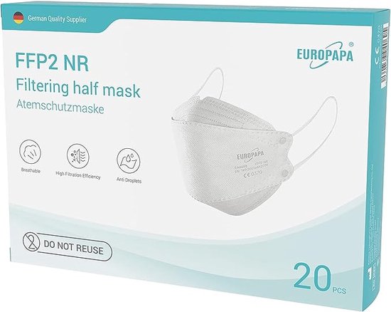 EUROPAPA 20x FFP2 Fish Shape Masks Respirator 5-layer dust masks ...