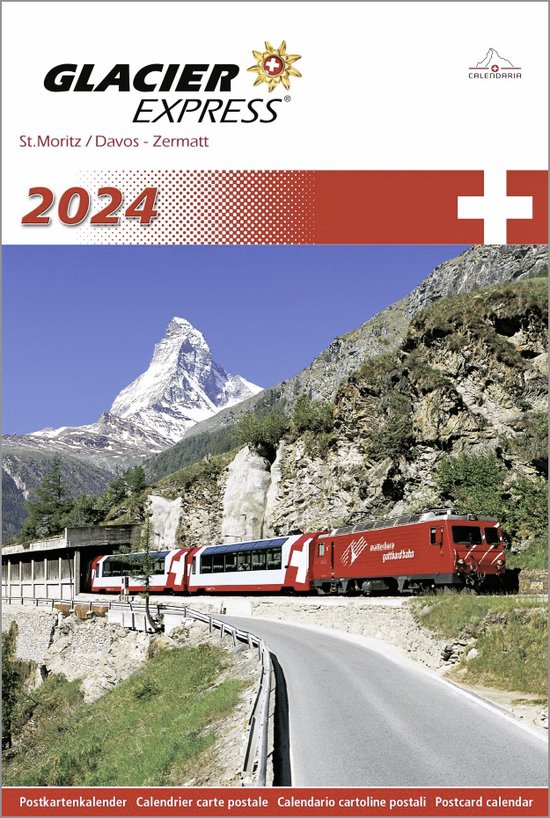 Calendaria - Wandkalender - Glacier Express kalender 2024 - Zwitserland ...