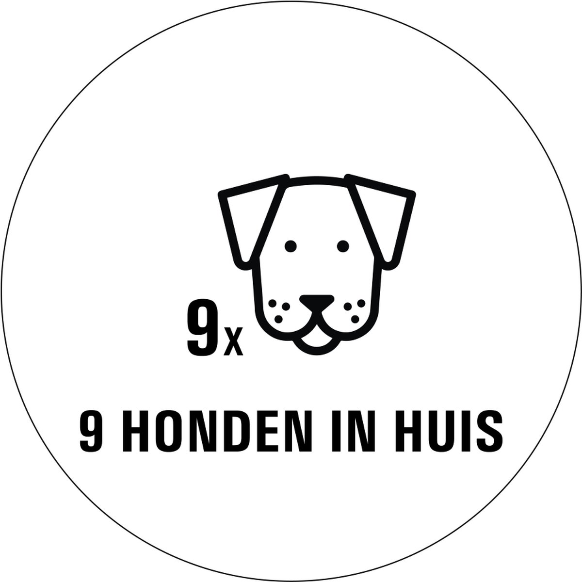 Honden in huis sticker - 80 x 80 mm 9 | bol
