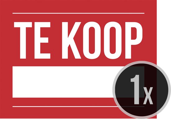 Bord polystyreen "Te koop" | 40 x 30 cm | Ideaal voor buiten | For sale ...