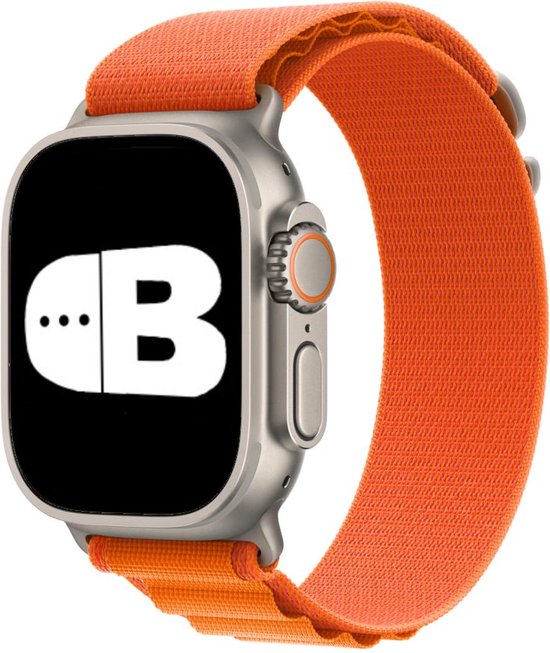 Oranje Alpine horlogeband geschikt voor Apple Watch | bol