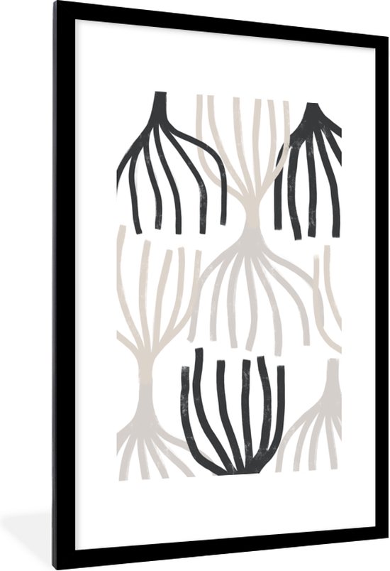 Fotolijst incl. Poster - Lijn - Pastel - Abstract - Patronen - 80x120 ...