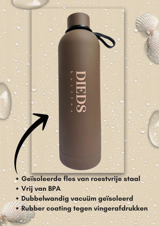 Thermos drinkfles - waterfles - Dieds Roestvrijstalen Vacuüm ...