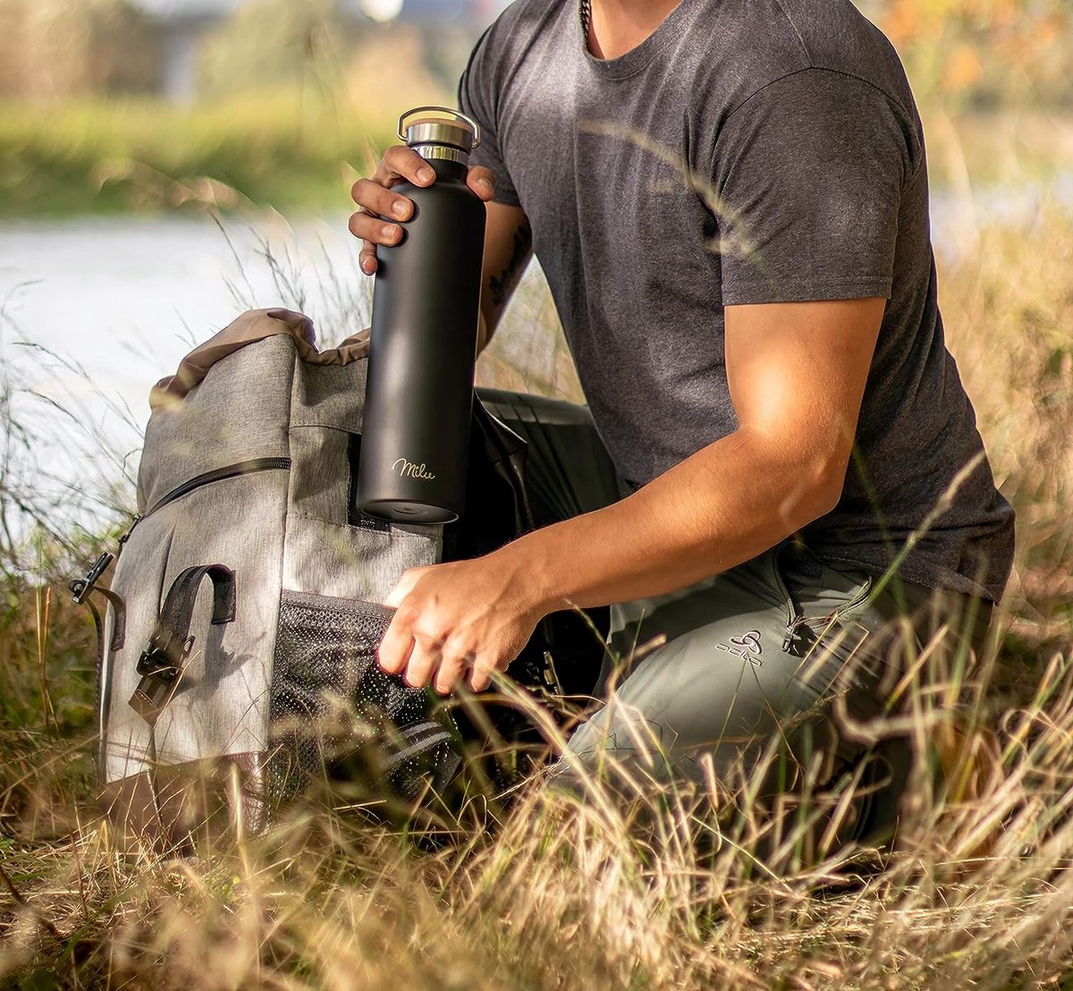 Gourde en acier inoxydable 500 ml, 750 ml, 1000 ml (+3 bouteilles) - thermos avec... | bol.com