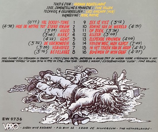 VPRO Eigenwijs Val Dood! - 15 columns van Herman Brusselmans - CD | bol
