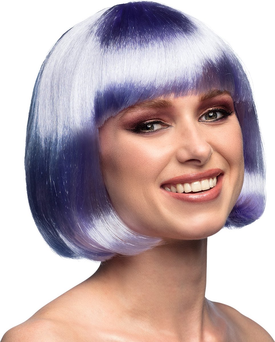 Boland - Pruik Cabaret lila Paars - Steil - Kort - Vrouwen - Can Can ...