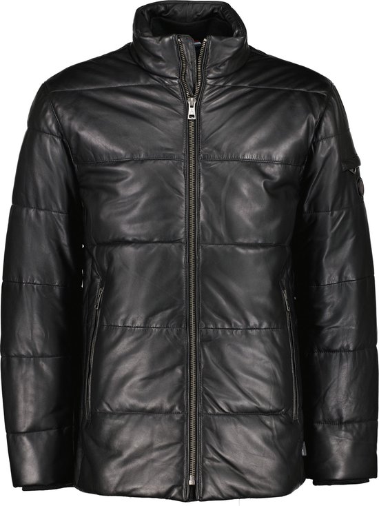 Donders 1860 Leren Jack - Modern Fit - Zwart - 54 | bol