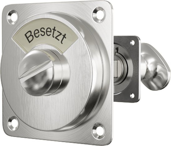 Deurklink met WC slot en binnenwerk Chroom Nikkel | bol