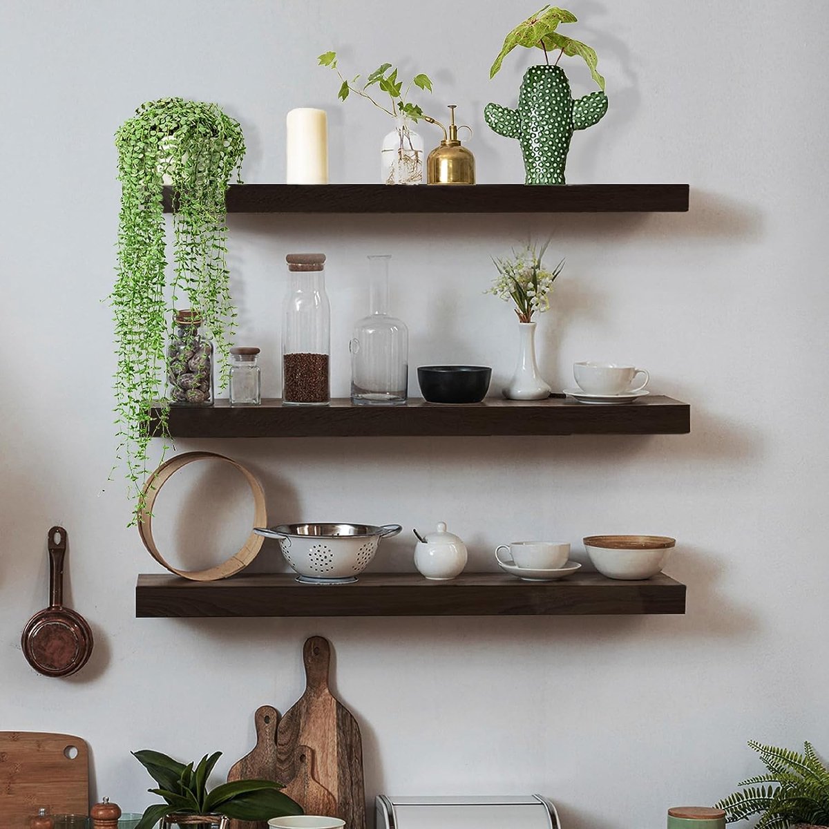 Drijvende planken set van 3, drijvende plank 40x15cm voor decoratie ...