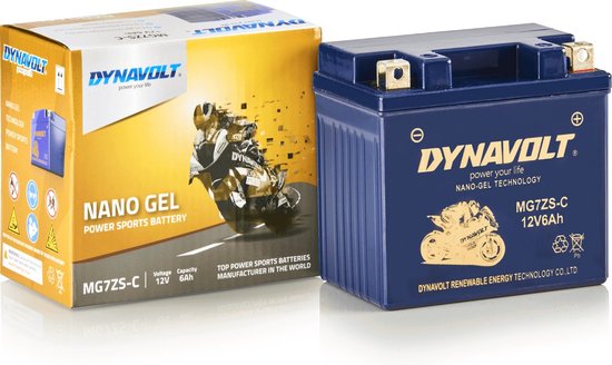 Dynavolt GEL accu- 12V 6Ah - scooter accu- MG7ZS-C - onderhoudsvrij | bol.