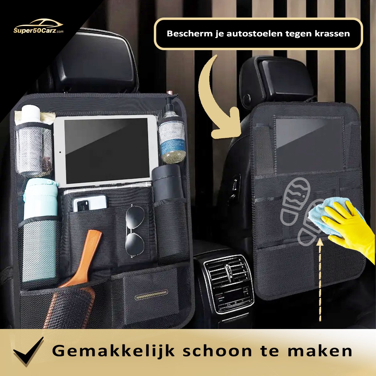 Super50Carz Luxe Autostoel Organizers - Autostoel Organizer Met Tablet ...