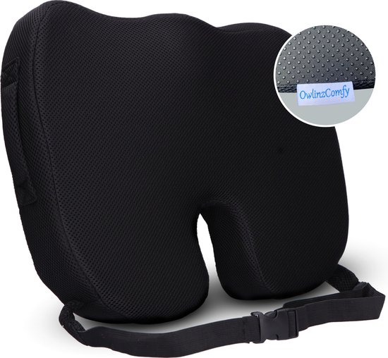 OwlinzComfy® - Orthopedisch & Ergonomisch zitkussen - Thuiswerken - Wigkussen -... | bol