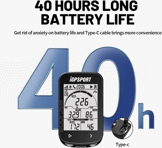 fietscomputer, fietsnavigatie, draadloos, waterdicht IPX7 ...