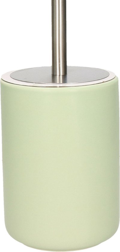 WC-borstel/toiletborstel inclusief houder licht groen 38 cm van steen ...