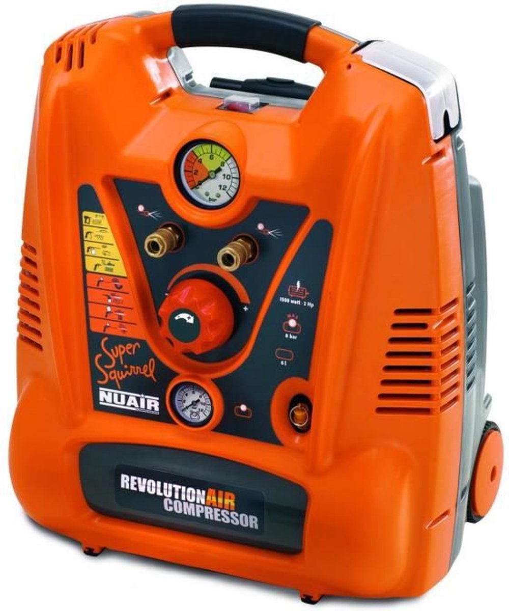 REVOLUTION'AIR SuperSquirrel-luchtcompressor 6L 2HP | bol.com