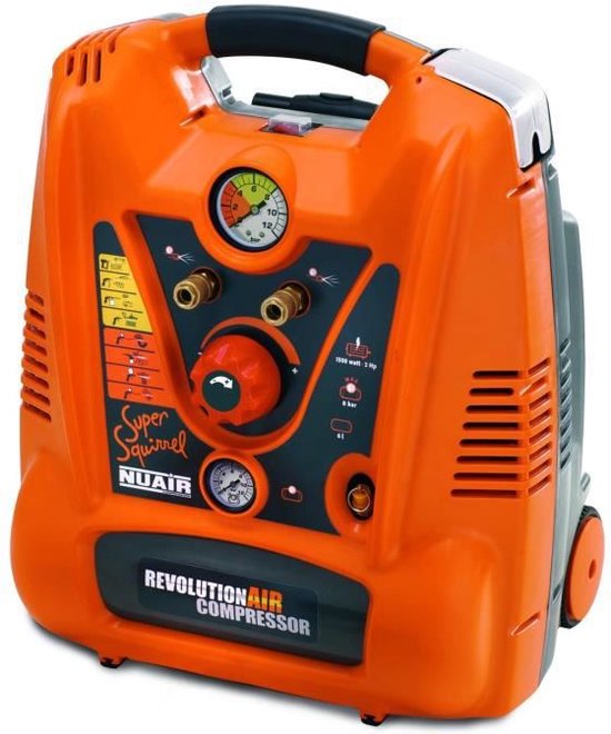 REVOLUTION'AIR SuperSquirrel-luchtcompressor 6L 2HP | bol.com