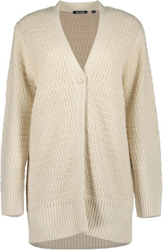 Blue Seven dames vest - gebreid halflang dames vest - 247832 - beige ...