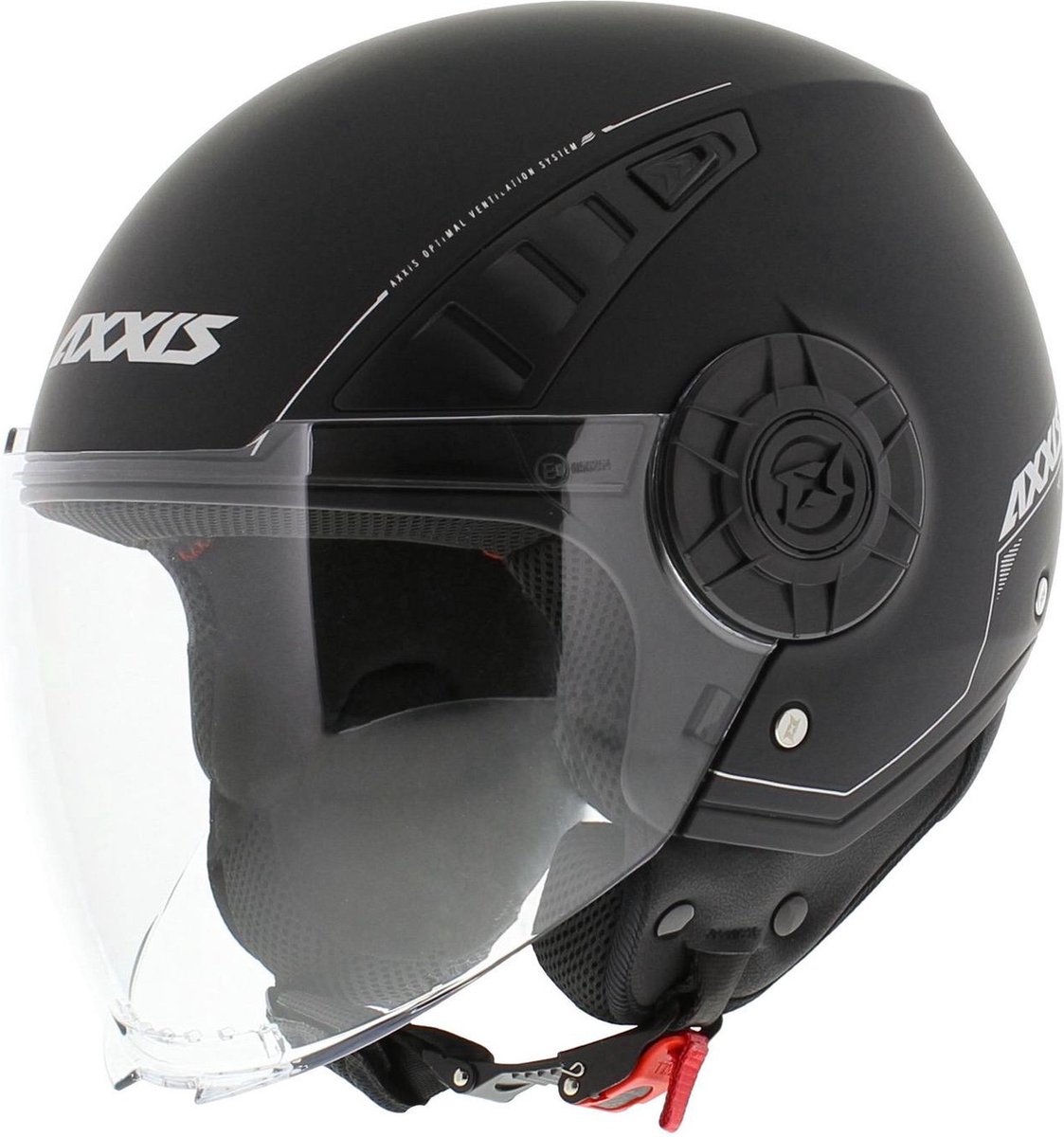 Axxis Metro jethelm Solid mat zwart M - Scooterhelm / Brommerhelm | bol.com