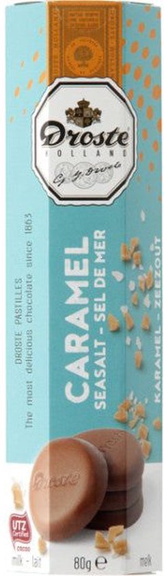 Droste - Chocolade droste pastilles melk karamel zeezt 80gr | bol
