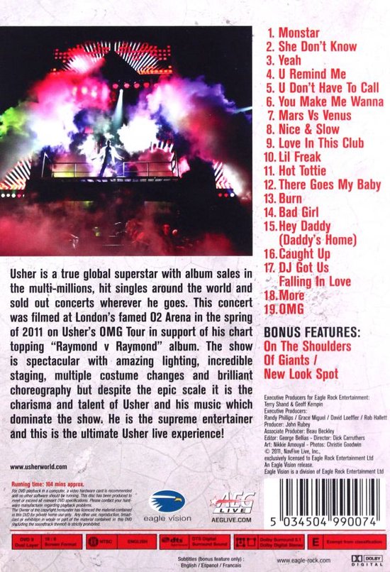 Usher - OMG Tour: Live From London (Dvd), Usher | Dvd's | bol