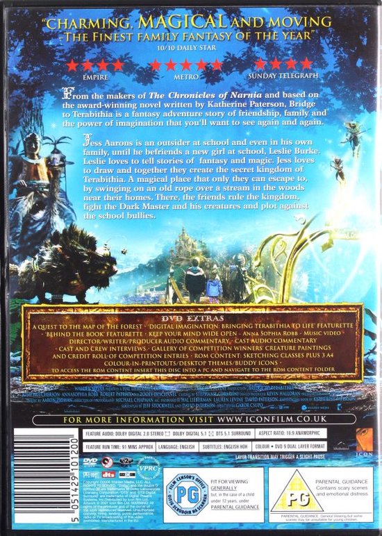 Bridge to Terabithia - DVD over Jesse Aaron en Leslie Burke | bol