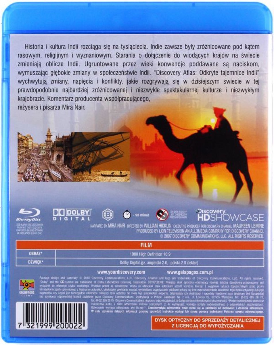 Discovery Atlas India Revealed [Blu-Ray] (Blu-ray), Mira Nair | Dvd's | bol