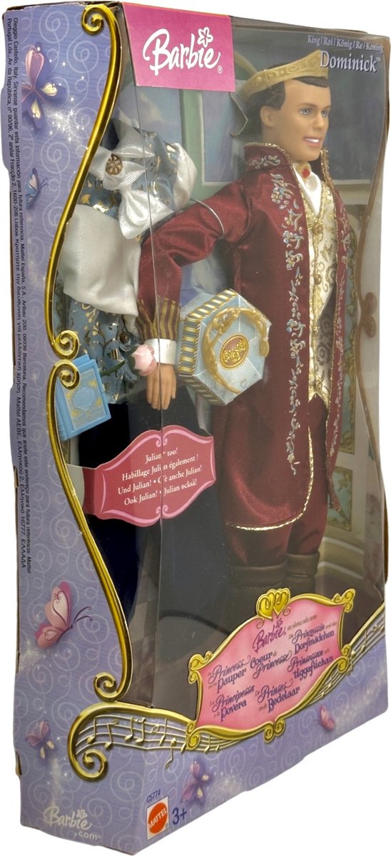 Barbie - Ken als King Dominick, Princess and the Pauper Pop Doll | bol.