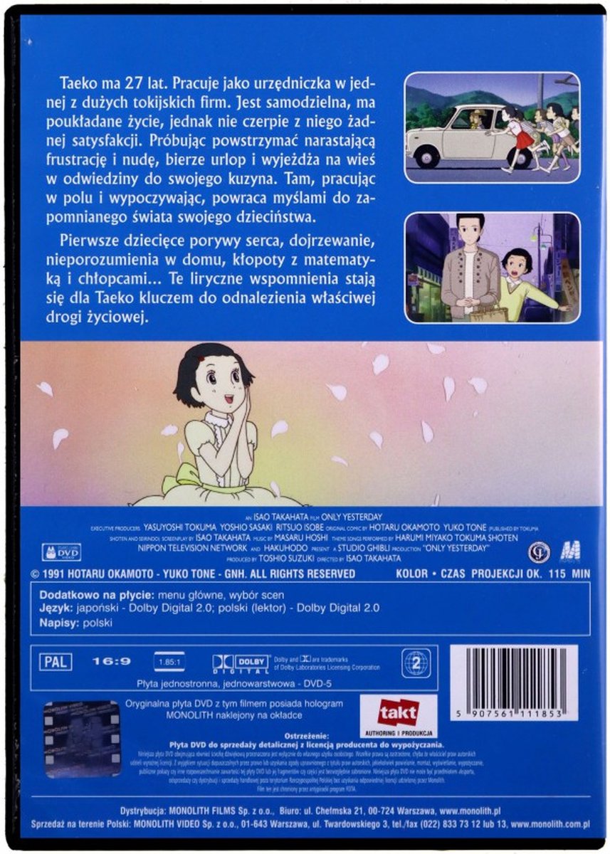 Omohide Poro Poro [DVD] (Dvd), Toshirô Yanagiba | Dvd's | bol